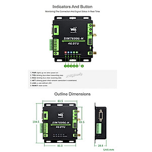 Industrial Grade SIM7600G-H 4G DTU USB UART/RS232/RS485 Multi Interfaces Communication, LTE Global Band Support @XYGStudy