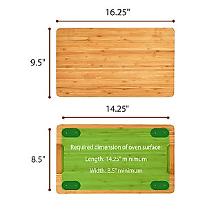 Cutting board Compatible with Breville BOV650XL/BOV670BSS Compact Smart Oven, Accessories for Countertop Toaster Oven, With Heat Resistant Silicone Feet, Creates Storage Space, Protects Cabinets