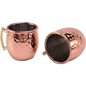 Slybar Mini 2-Ounce Stainless Steel Mug Espresso Mini Mugs Copper Plated Mugs 8
