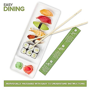 Stock Your Home Disposable Bamboo Chopsticks, Bulk Chopsticks (50 Count), Separated Bamboo Chop Sticks for Sushi, Chinese, Japanese, and Asian Food, Smooth Wooden Chopsticks, Disposable Chopsticks