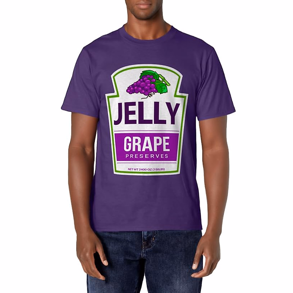 Lazy Costume Tees: Grape Jelly Jar for Halloween T-Shirt