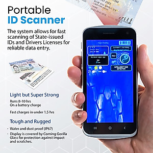 Bundle Smart ID Scanner for Bars, Clubs, and Other Businesses - Detects Expired IDs and Underage Consumers - Reads The 2D Barcode in All 50 States - Minor Decliner