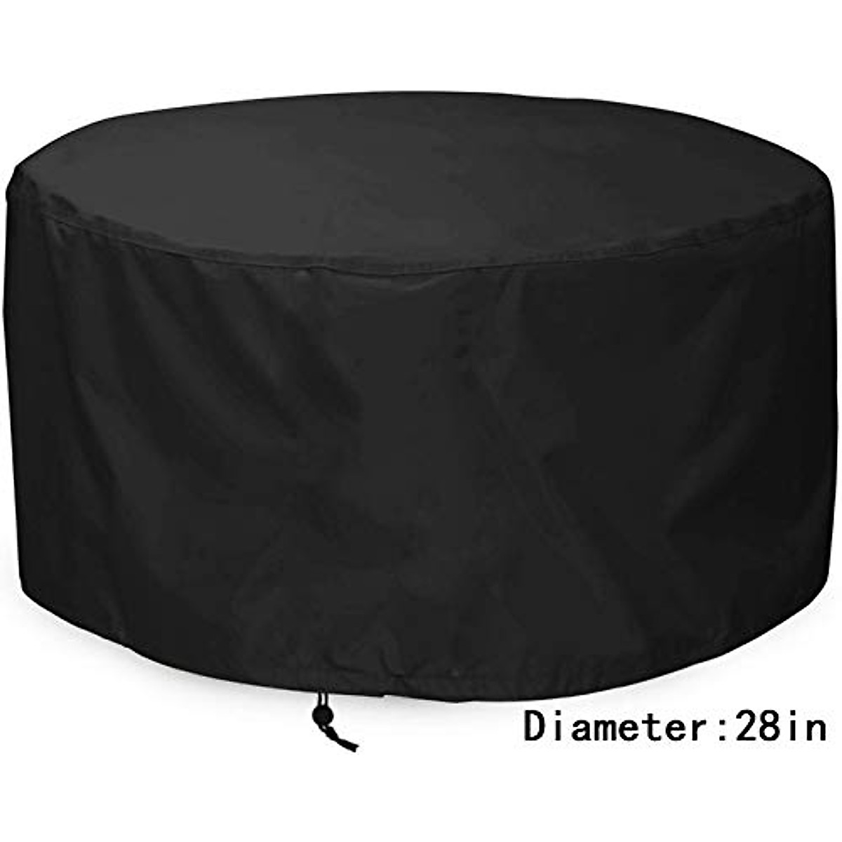 Birsppy Mr.You Round Deck Boxes Covers,28Inch Round Outdoor Storage Table Deck Box Cover,with Drawstring Design,Heavy Duty Waterproof 600D Fabric,28Dia x 18H