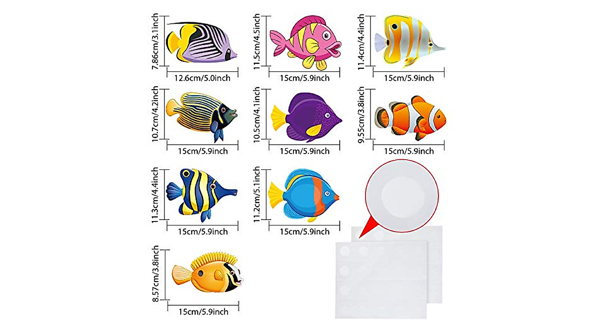 Colorful Ocean Fish Cutouts for Craft and Decor