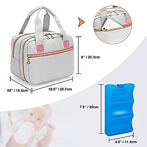 Damero Wearable Breast Pump Bag with Ice Pack Compatible with Elvie and Willow Breast Pump, Carrying Bag for Wearable Breast Pump, Bottles, Pump Parts and More, Patent Design