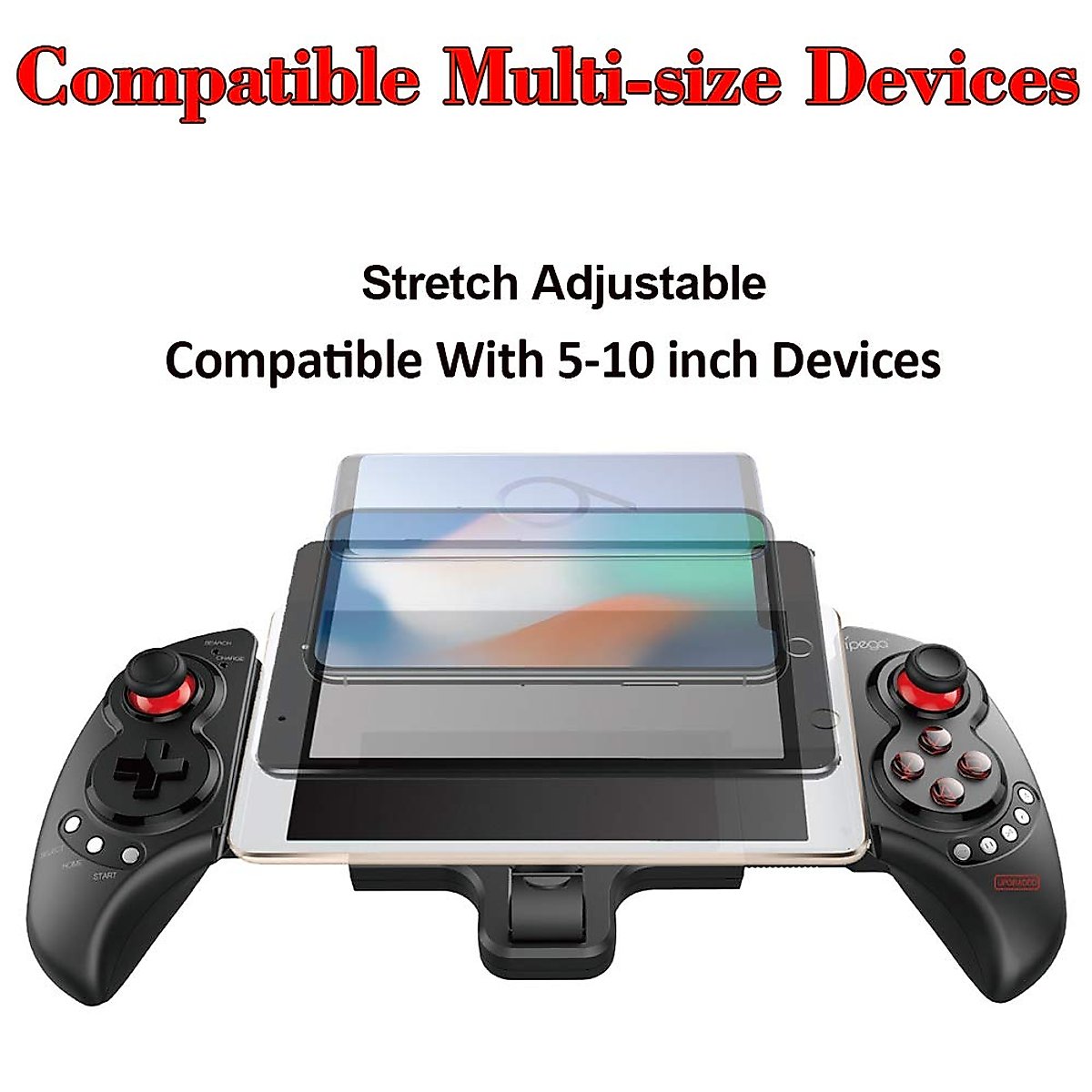 Megadream Wireless Android Game Controller for PUBG Fotnite, Key Mapping Gamepad Joystick for Samsung, HTC, LG, Google Pixel and More, Support 10 inch Tablet