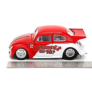Punch Buggy Slug Bug 1:24 1959 Volkswagen Drag Beetle Die-Cast Car, Toys for Kids and Adults