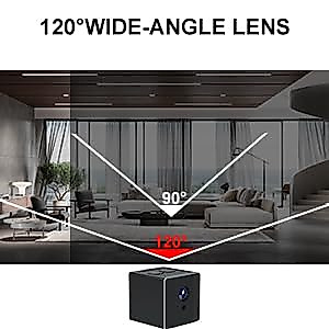 Pomocuty Wireless Camera Mini Hidden Spy Portable Small Nanny Cam with Night Vision and Motion Detection HD 1080P Body Surveillance Cameras for Home Security Indoor/Outdoor