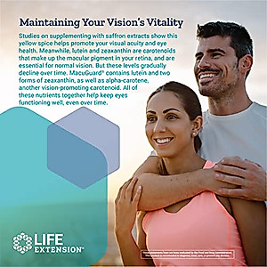 Life Extension MacuGuard Ocular Support with Saffron - Eye Health Supplement - Lutein, Astaxanthin & Zeaxanthin – Once-Daily, Non-GMO, Gluten-Free - 60 Softgels