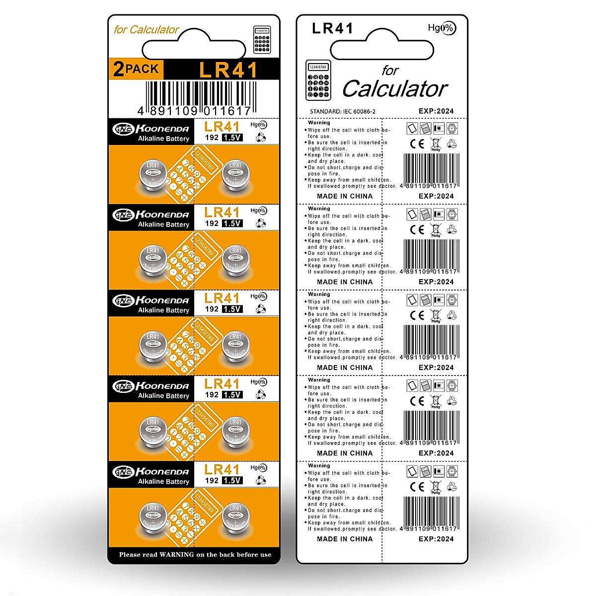 Siiboat Watch Batteries 80PCS - AG0, AG1, AG3, AG4, AG5, AG7, AG10, AG13, 1.5V Alkaline LR41 LR44 Assorted Button Coin Cell Batteries