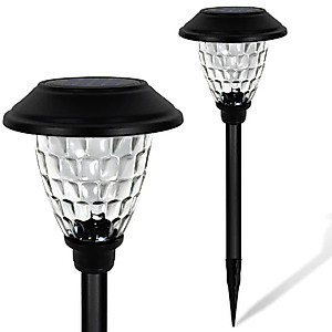 AOBON Solar Lights Outdoor Garden,4 Pack Solar Pathway Lights Outdoor,Solar Lights Outdoor Waterproof for Garden, Landscape, Path, Yard, Patio, Driveway, Walkway.Warm White