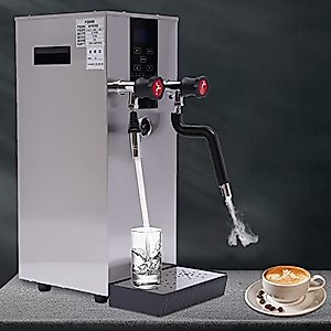 DUYIWAA Steam Water Boiling Machine, 12L 2500W Commercial Black Espresso Maker Coffee Machine, Multi-Purpose 4 IN 1 Milk Frother For Tea, Coffee, Milk