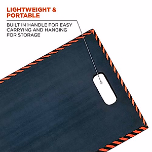 Ergodyne ProFlex 385 Kneeling Pad, Foam Knee Cushion, Water Resistant Kneeling Mat, 16" x 28" x 1",Black,Large