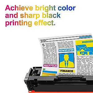 Uniwork Compatible 202X M281fdw Toner Cartridge Replacement for HP 202X 202A CF500X CF500A Compatible with Laserjet Pro MFP M281fdw M281cdw M254dw M281 M281dw M280nw Toner Printer (B/C/M/Y, 4 Pack)