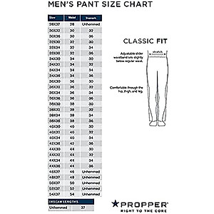 Propper Men's Edgetec Tactical Pants, Ranger, W: 42'' x Large: 34''