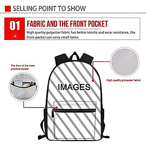 Dog with Headphones Print Backpack Kids School Bookbag Comfortable Travel Daypack Casual Hiking Bag