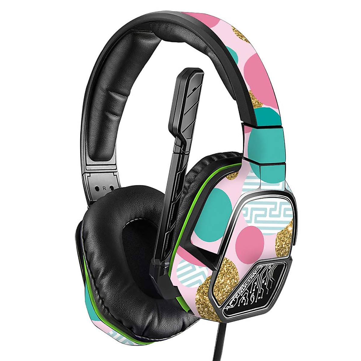 MightySkins Skin Compatible with PDP Xbox One Afterglow LVL 3 Headset - Golden Bubbles | Protective, Durable, and Unique Vinyl wrap Cover | Easy to Apply, Remove, and Change Styles | Made in The USA