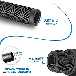 Gylbuz 3x7 Speed Bicycle Twist Shifter 21 Speed Bike Shift Lever and 1 Pair Non-Slip Rubber Handle Bar Grips for Mountain Bike, (GY-SFT70R7-set)