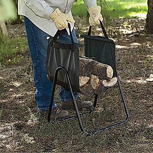 Amagabeli Fireplace Bellows 15.5"x 7" Bundle Fireplace Log Holder with Canvas