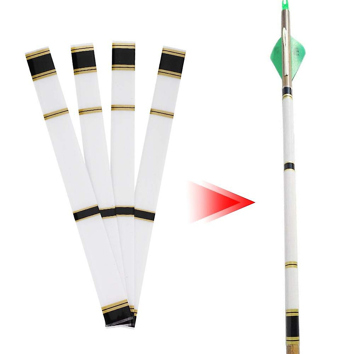 Zerone Archery Arrow Wraps,15 Pcs Universal Arrow Wraps Sticker Hunting Accessory