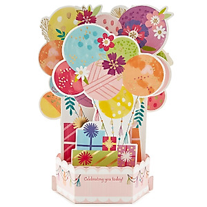 Hallmark Paper Wonder Pop Up Birthday Card (Mylar Balloon Explosion)