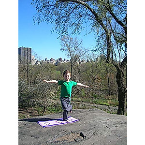 The Little Yoga Exercise Mat Mini Playtime Mat for Babies and Toddlers Non Toxic Non Slip Pretty Lotus Flower Design for Active and Calm Play