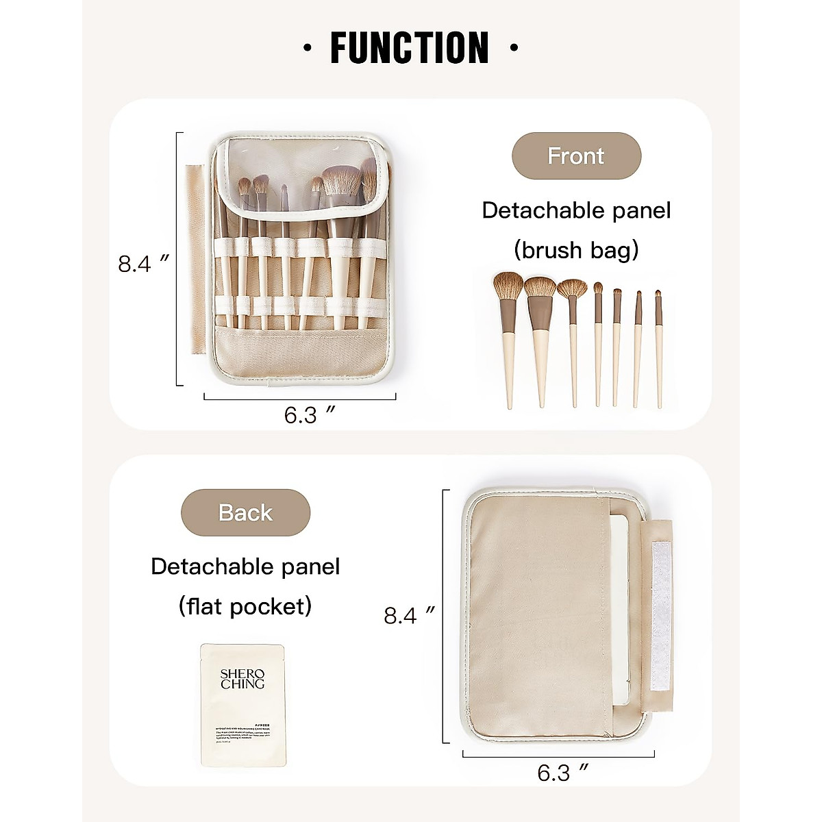 EACHY Travel Makeup Bag, Waterproof Cosmetic Bags for Women, Large Capacity PU Leather Make Up Organizer with Portable and Stylish (Pink)