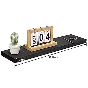 LYYYXGYP Floating Shelves for Wall Rustic Wood Wall Shelves for Bedroom, Bathroom, Living Room, Kitchen, Laundry Room Set of 2