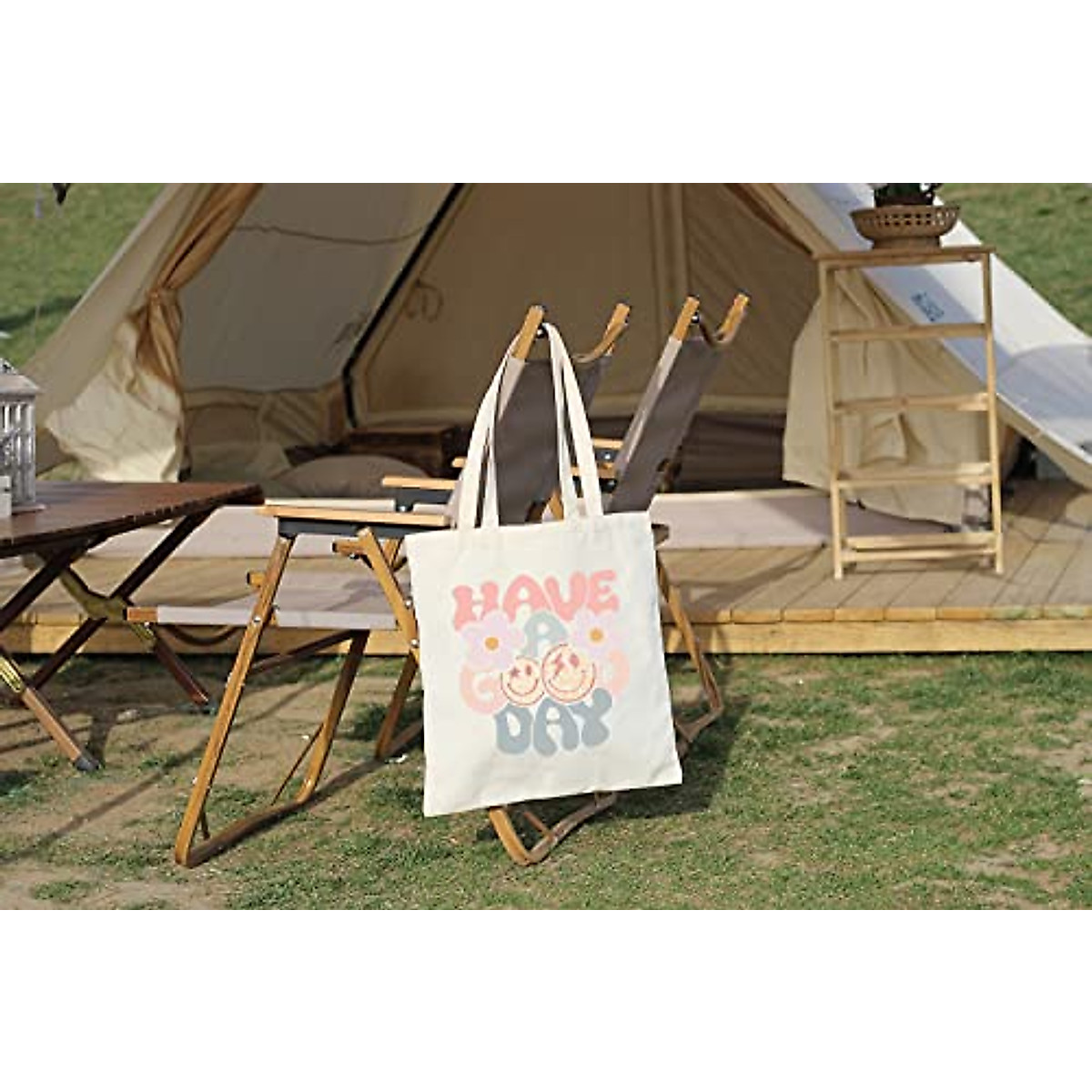 Kimoli Canvas Tote Bag with Inner Pocket Aesthetic Reusable Grocery Shopping Bags School Shoulder Bag Book Tote Gifts