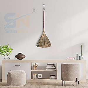 1 Unit of 31 inch Tall of Asian Flower Broom, Thai Natural Bamboo Broom, Handmade Broom, Witch Broom, Bamboo Stick Handle, for RV's Tent Camping