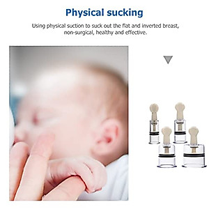 SUPVOX 4PCS Nipple Sucker Inverted Nipples Corrector Women Breast Suction Cup for Flat Nipples Breastfeeding Female Supplies