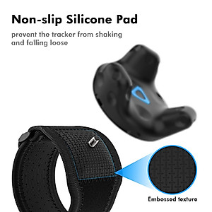 AMVR 5-Pcs Full Body Straps for HTC Vive VR Tracker/Tracker(3.0) - Adjustable Waist Belts, Wrist Band Accessories (Tracker Sold Separately)