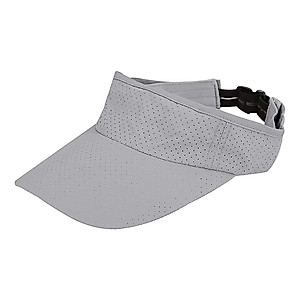 Holiberty Light Grey Sun Visor for Unisex Adults, Quick Dry Mesh, UV Protection, Sports, Outdoor, Tennis, Golf, Baseball, Fishing Hat