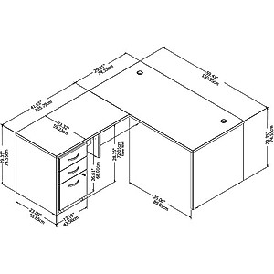 Bush Business Furniture STC008SG Home-Office-desks, 60W x 30D, Storm Gray