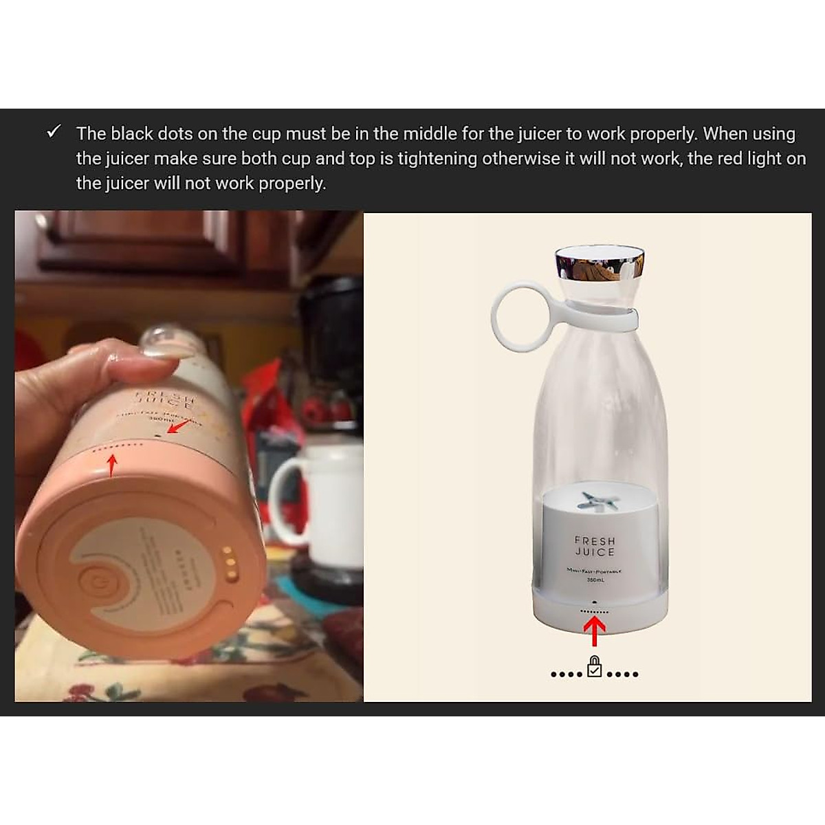 Katuza USB Rechargeable Personal Size Blender for Smoothies, Shakes, Juices & Protein Shakes-350ml- Portable Mini Fruit Blender for Home, School, Gym, Office, Travel (White)