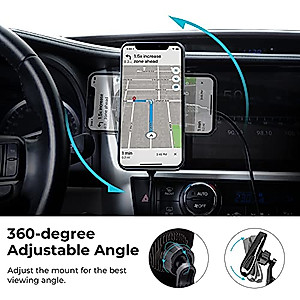 PITAKA Magsafe Car Mount for iPhone 14/13 Series, Air Vent Phone Holder for Car with Cooling Fan, 360 Degree Rotation, [MagEZ Car Mount Pro] Compatible with MagEZ Case for Galaxy S23/S22 Series
