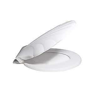 Centoco HP30SLC-001 Round Toilet Seat with Lift and Clean, Shell Design in White
