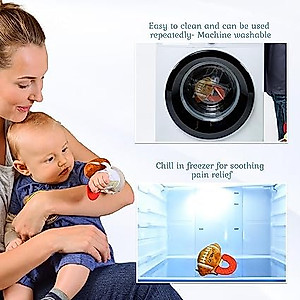 Wristy Buddy Teething Ring for Babies 0-6 8 10 12 Months | Cute Soft Football Teething Toys & Gloves | Baby Teething Relief Toy Pack | Infant Chew Toys for 3-6 Months, 1 2 3 Years