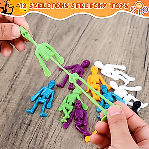 POPGIFTU Halloween Party Favors for Kids, 24 Pack (242PCS) Gloves Stuffed Toys Bulk, Non-Candy Halloween Treat Bags Fillers for Halloween Party Supplies Pinata Classroom Prizes