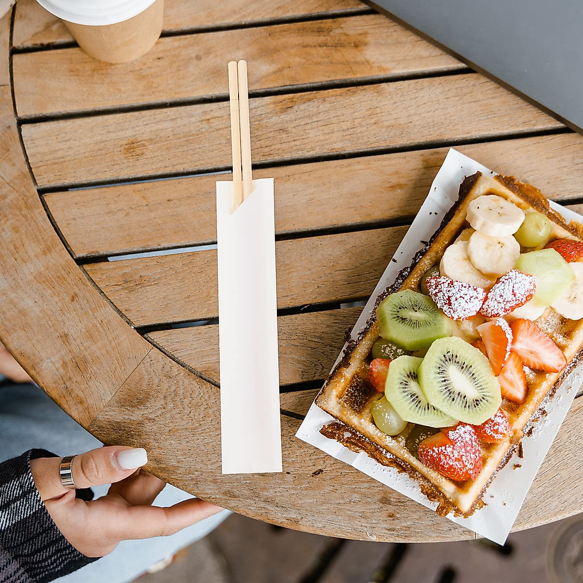 Healifty Chop Sticks 100Pcs Chopsticks Paper Bags Disposable Chopsticks Sleeves Chopsticks Cover Cutlery Packing Bags for Home Restaurant 31×150mm Chopsticks Reusable