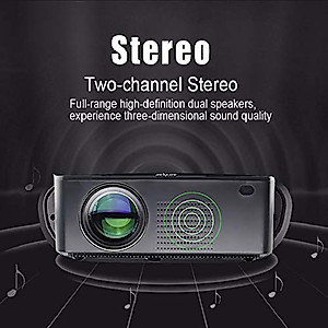 8500 Lumens Native1080p Projector, Gzunelic Home Theater Full HD Projector,80,000 Hours LED Lamp Video Proyector Built in 2 HI-FI Stereo Speakers with 2 HDMI USB AV VGA Audio Connections