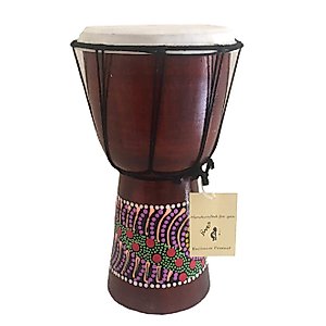 Djembe Drum Bongo Congo African Wood Drum - MED SIZE- 12" High - Professional Sound - NOT MADE IN CHINA