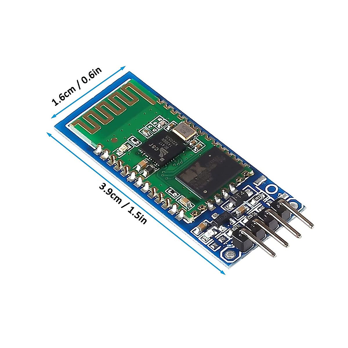 AEDIKO 4pcs HC-06 Bluetooth Module RS232 4 Pin Wireless Serial RF Transceiver Module Bi-Directional Serial Channel Slave Mode Module