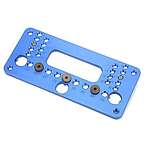 MISNODE Woodworking Jig Hole Opener Puncher Aluminum Alloy Hole Positioner Drill Guide Dowel Jig Kit Hole Punch Locator Kit Drill Jig Joinery Kit for Woodworking(Blue)
