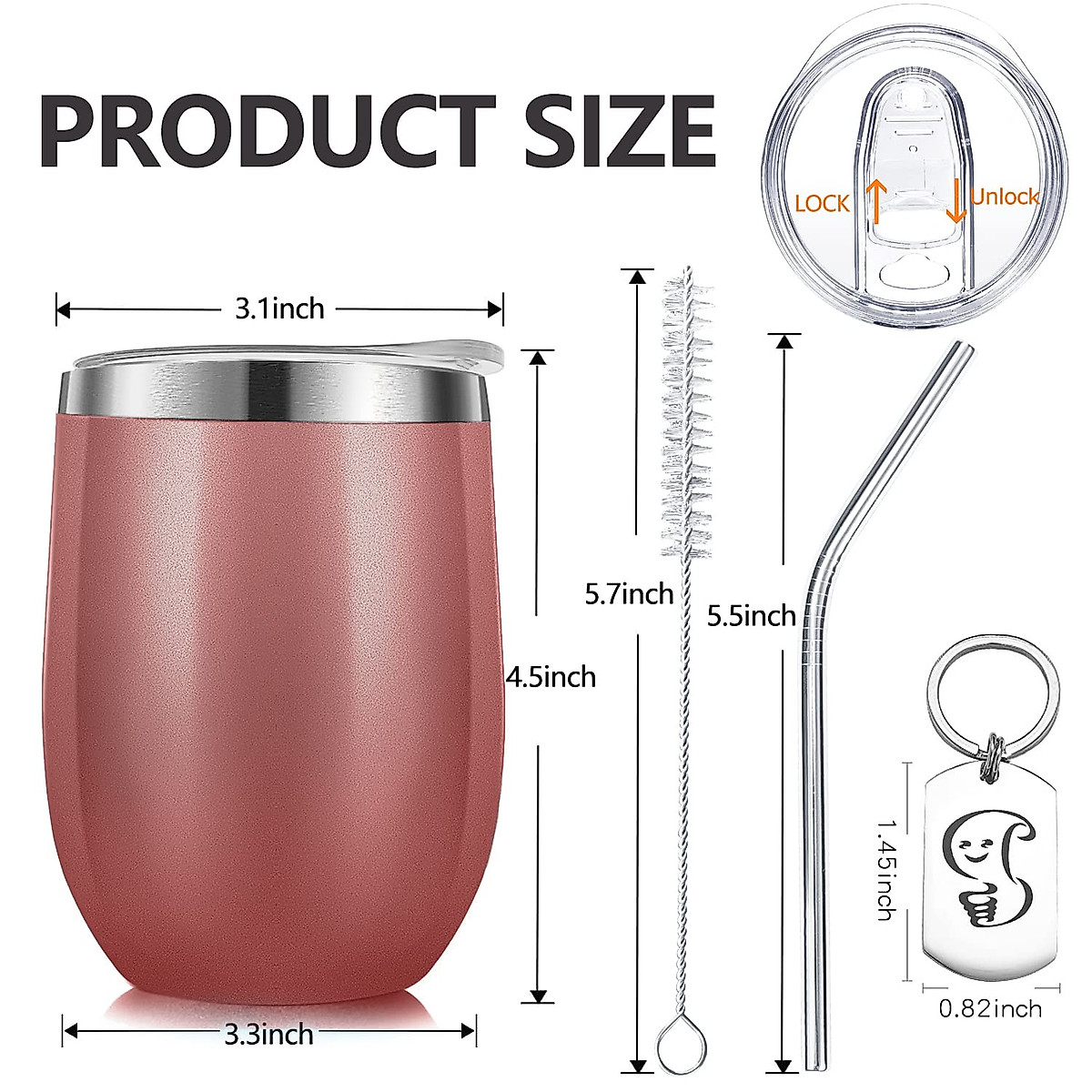 GENUINED Thank You Gifts | Birthday Gifts for Women | Thank You for Being Awesome | Employee Appreciation Gifts | 12 OZ Stainless Steel Insulated Tumbler with Straw