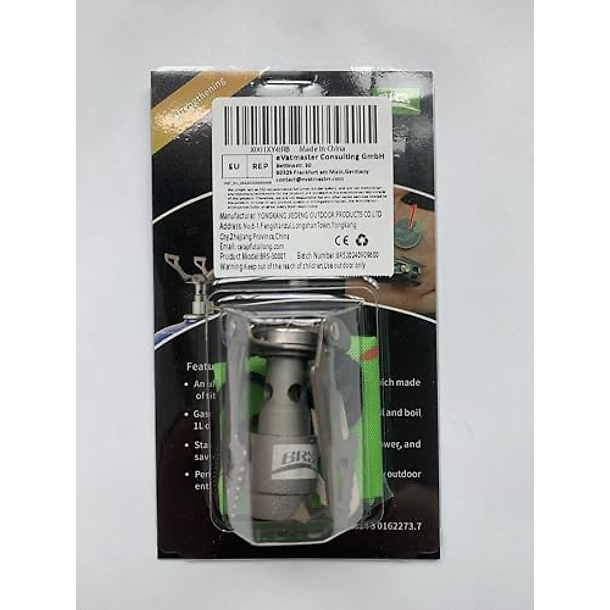 BRS Stove BRS 3000T Stove Ultralight Backpacking Stove Portable Pocket Stove Titanium Camping Gas Burner only 26g with 1 Extra Backup O-Ring