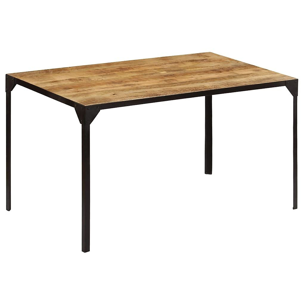 VRAXO Dining Table 55.1"x31.5"x29.9" Solid Mango Wood,Kitchen & Dining Room Tables-58.52lbs