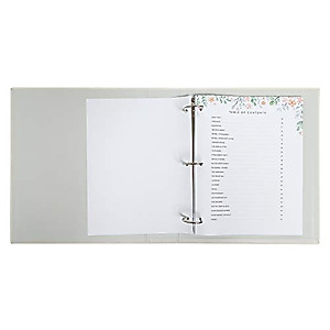 Pearhead Bridal Wedding Organizer, Wedding Planner Book, DIY Wedding Planner, Wedding Keepsake, Ivory Linen