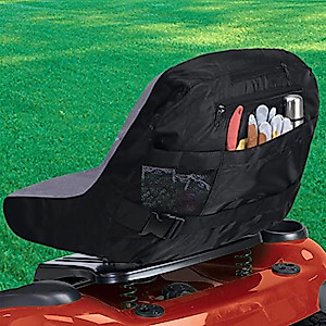 Universal Riding Lawn Mower Seat Cover, Compatible with John Deere, Craftsman, Cub Cadet, Kubota, Waterproof Seat Cover Fits Tractor seat backrests 12.5" - 14" H Without armrests