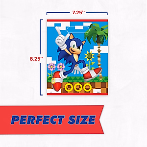 Unique Sonic Party Bags | 24 ct | Sonic Goodie Bags for Sonic Party Favors | Sonic Birthday Party Decorations | Includes Sticker for Birthday Child